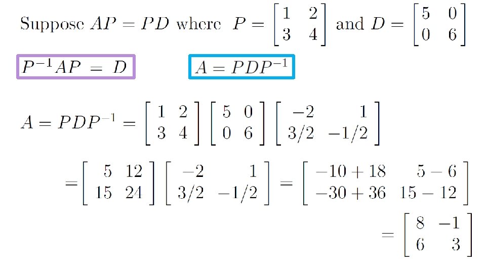Diagonalization Revisted Fig from knotplot com Isabel K