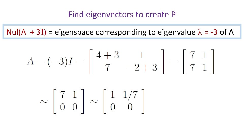 Diagonalization Revisted Fig from knotplot com Isabel K
