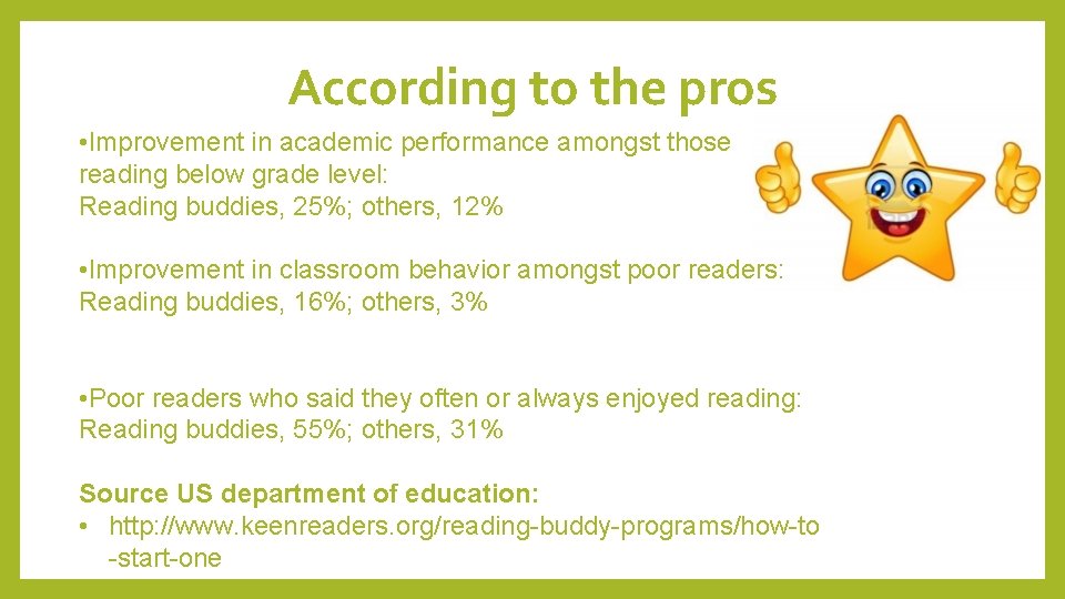 STRATEGY SUMMARY Reading buddies Strategy at a glance