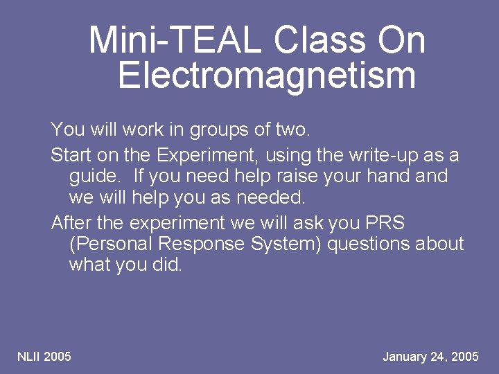 Experience It Technology Enabled Active Learning TEAL for