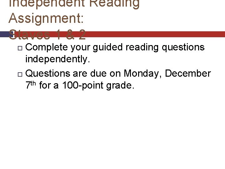 A CHRISTMAS CAROL Lesson 1 Introduction Lesson Objectives