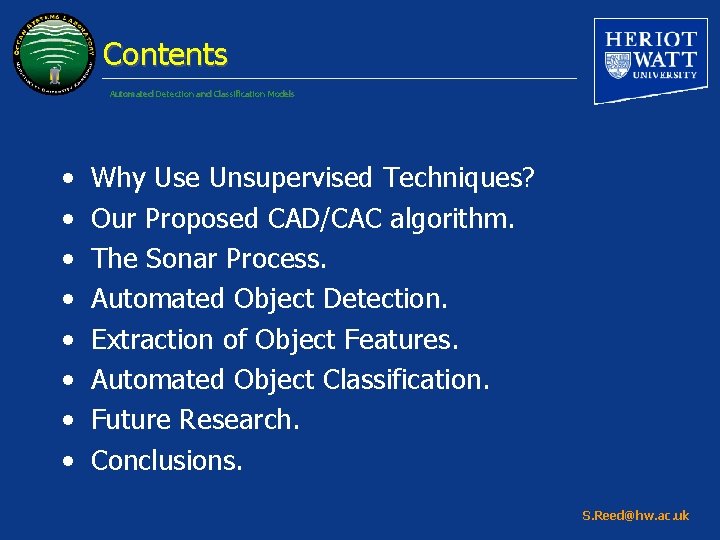 Automated Detection and Classification Models A ModelBased Approach