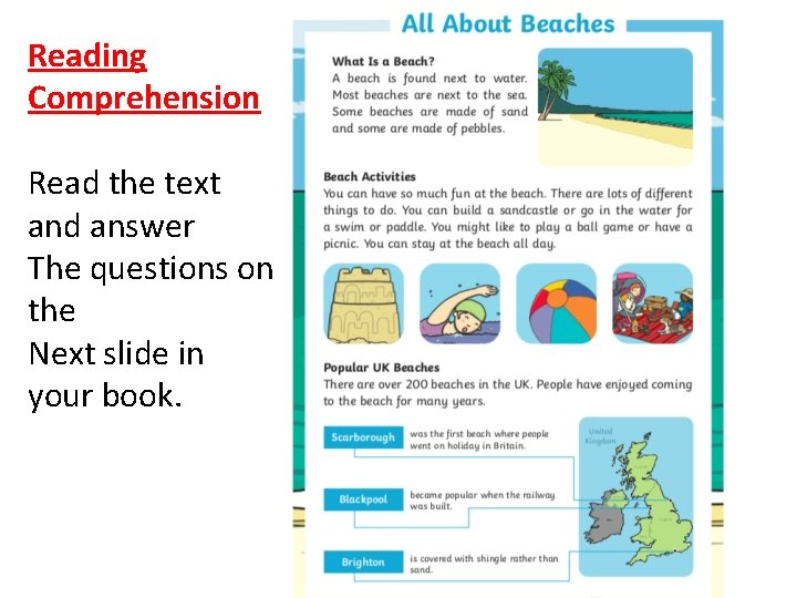 Geography Tasks The Seaside All activities can be