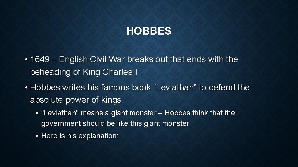 HOBBES LOCKE MONTESQUIEU AND ROUSSEAU SASP Civics HOBBES