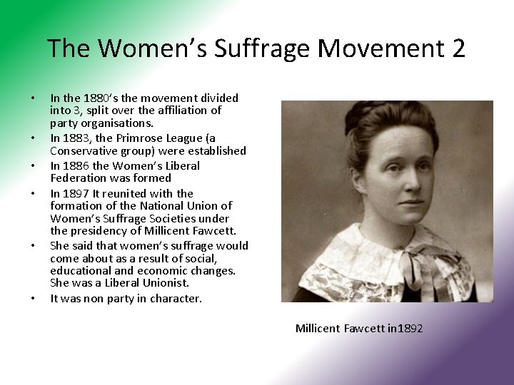 Womens Suffrage in the UK By Mike Allen