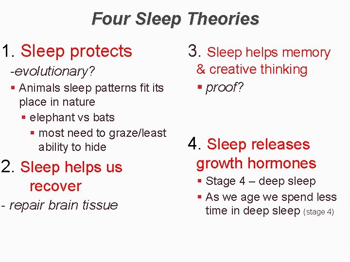 Consciousness Unit 2 B Objective 1 What do