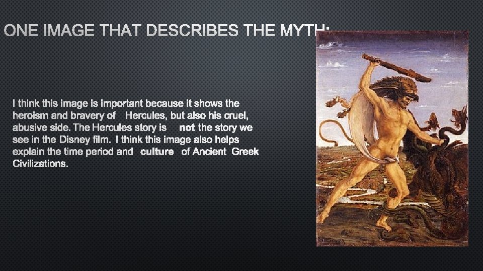 HERCULES MYTHOLOGY MODULE BY RACHAEL TYRREL SUMMARY OF