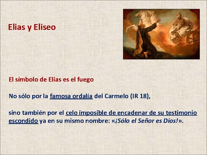 Estudios bblicos Los Profetas bblicos ELIAS Y ELISEO