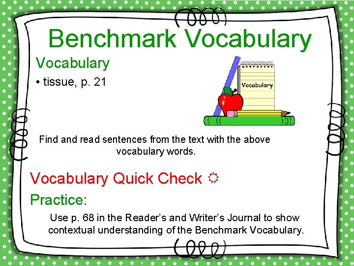 Objectives Reading Unit 1 Lesson 6 Module B