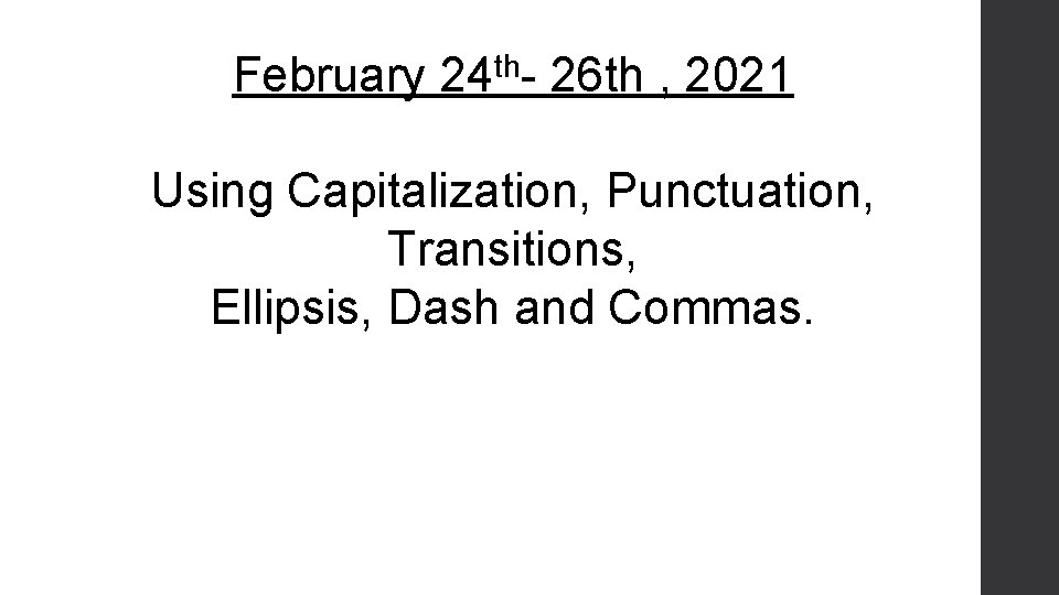 Ms Smith 8 th Grade Reading Enrichment February