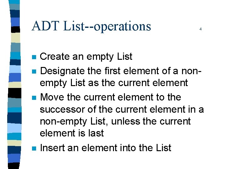 Abstract Data Types Linked Lists Abstract Data Typeadt