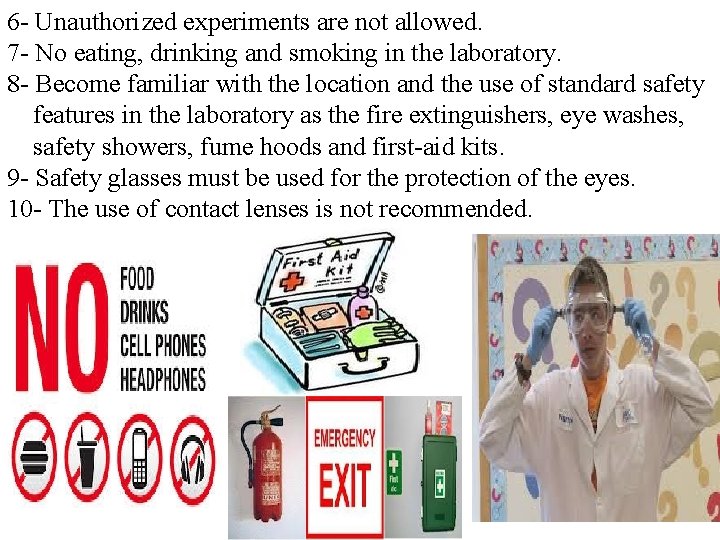 Lab 1 Safety measures in Biochemistry Laboratory Rules