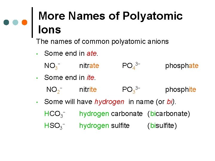 Ionic Compounds Substances composed of positive and negative