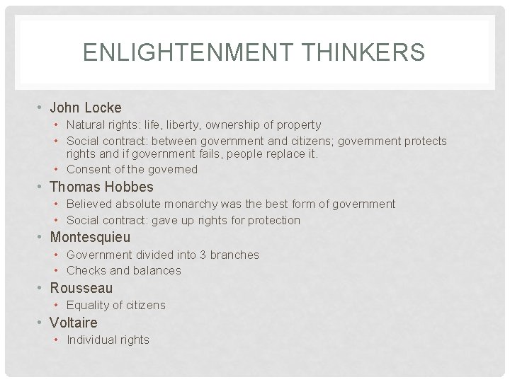 ORIGINS BELLRINGER Where do you think our ideas