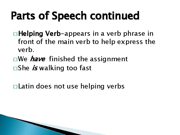 Grammar Basics Or What You Need to Know