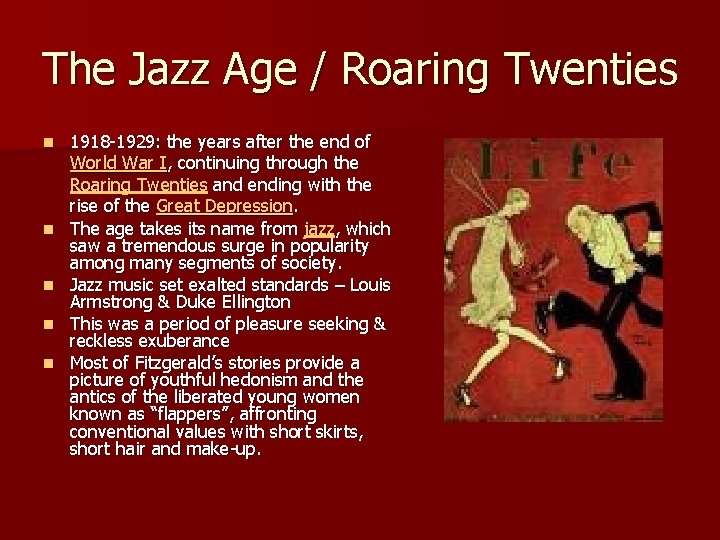 Background to The Great Gatsby World War I