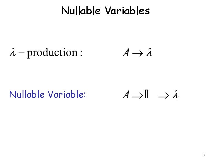 Simplifications of ContextFree Grammars 1 A Substitution Rule