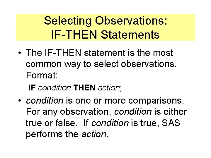 Sas Programming Working With Variables Data Step Manipulations