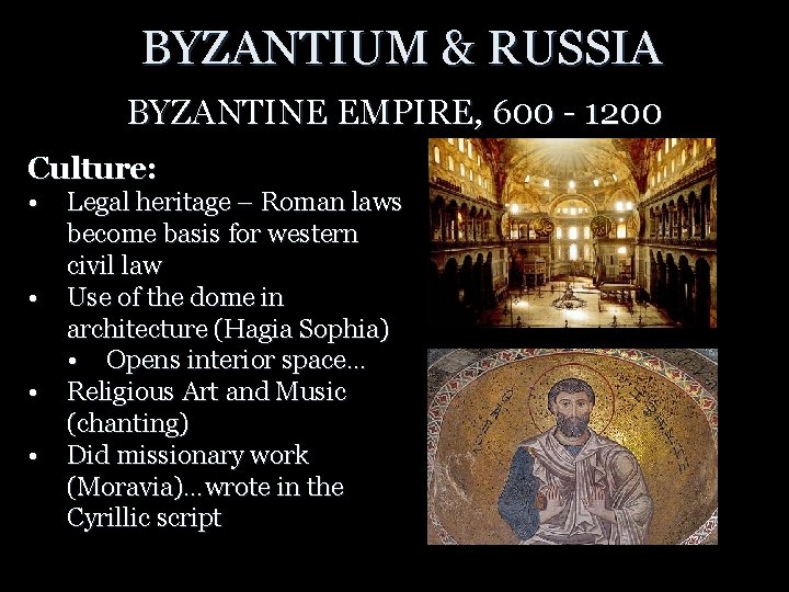 BYZANTIUM RUSSIA BYZANTINE EMPIRE 600 1200 Church and