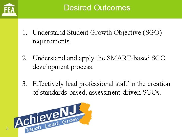 Developing StandardsBased AssessmentDriven Student Growth Objectives in ALL
