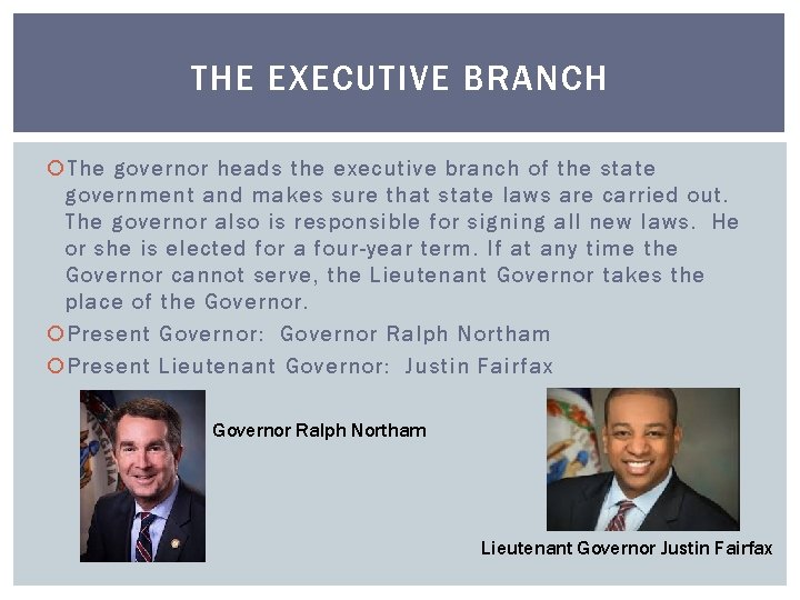 VIRGINIA STATE GOVERNMENT VS 10 a BRANCHES The