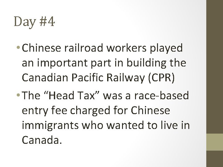 Canada Facts 2 Day 1 The Aboriginal peoples