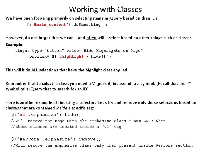Modifying Html Attributes And Css Values Learning Objectives 8381