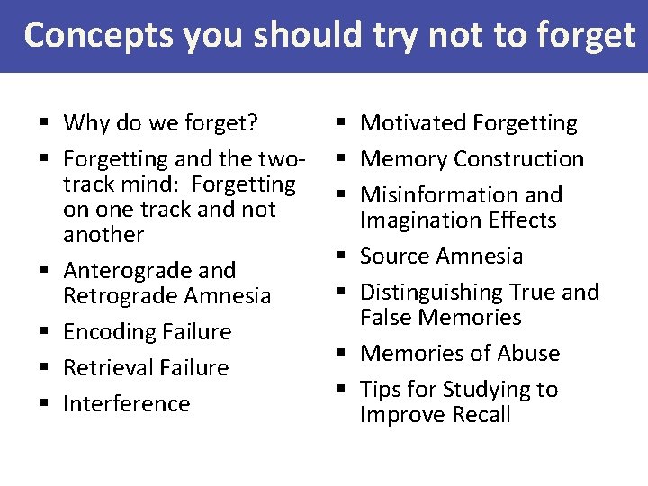 Memory Power Point Presentation by Jim Foley 2013