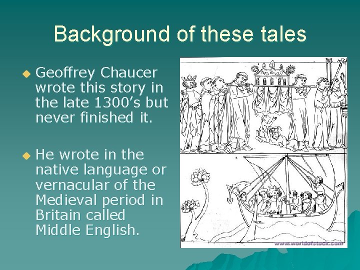 The Canterbury Tales by Geoffrey Chaucer Background of