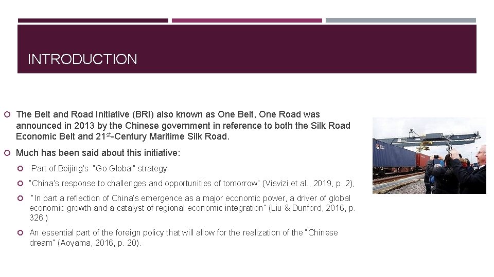THE PERSPECTIVES OF THE BELT AND ROAD INITIATIVE