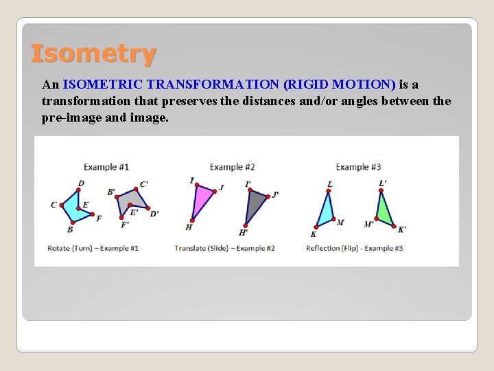 Geometry Unit 1 Transformations Chapter 14 In Textbook