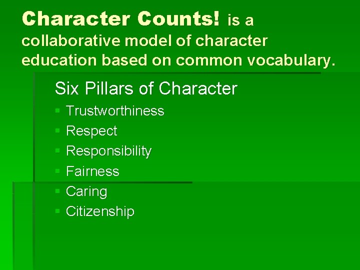 Raising Children of Character Presented by Cindy Davis