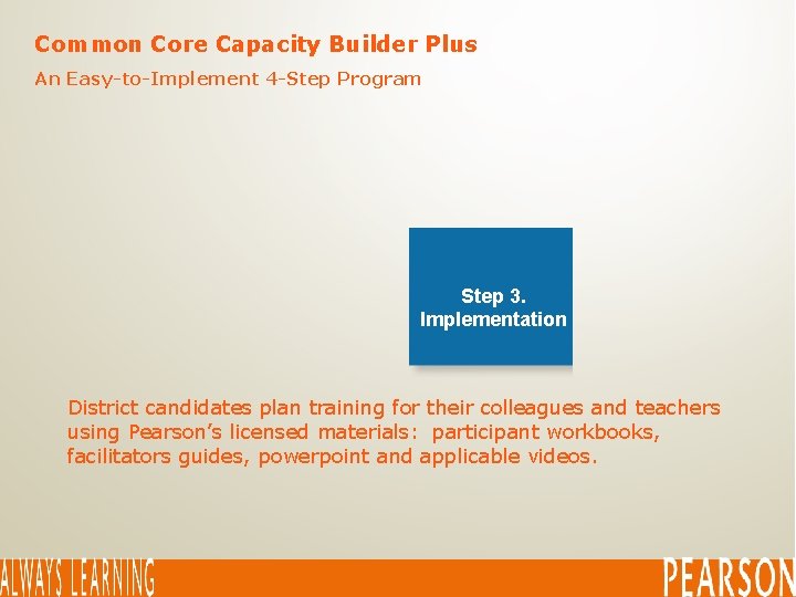 Common Core Capacity Builder Plus Program An Indepth
