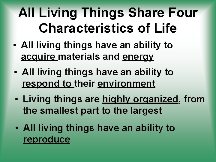 Objective 8 L 5 1 Summarize how food