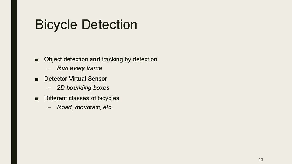 VISIONBASED 3 D BICYCLE TRACKING USING DEFORMABLE PART