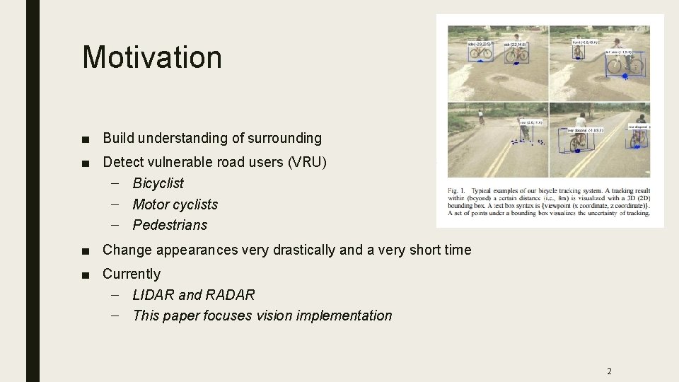 VISIONBASED 3 D BICYCLE TRACKING USING DEFORMABLE PART
