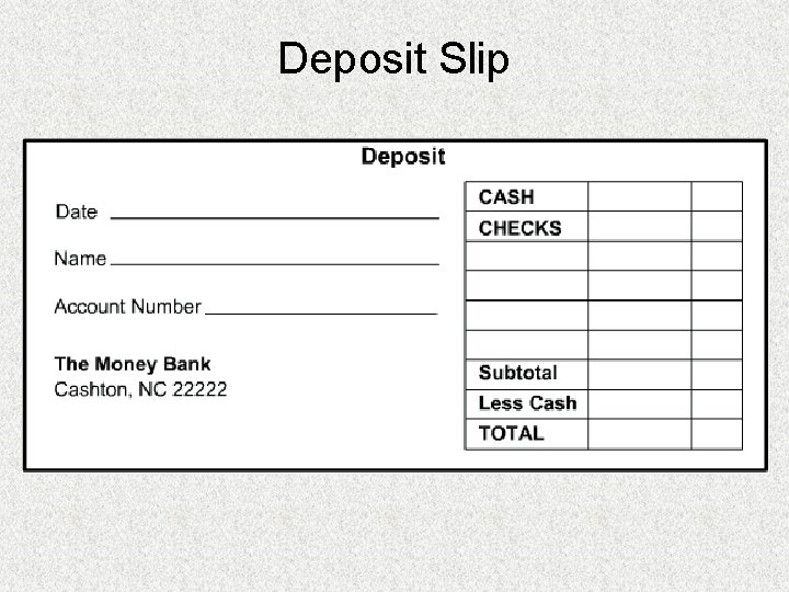 Banking Introduction to Business Marketing Checkbook Ledger Check