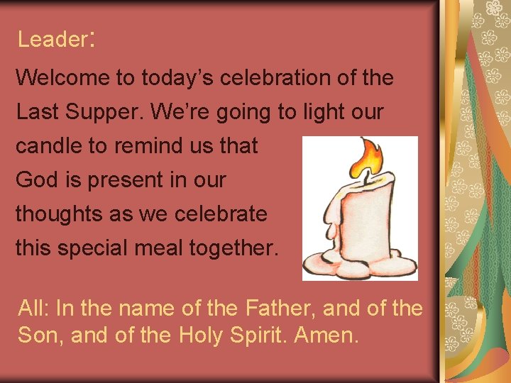 The Last Supper A Classroom Celebration Leader Welcome