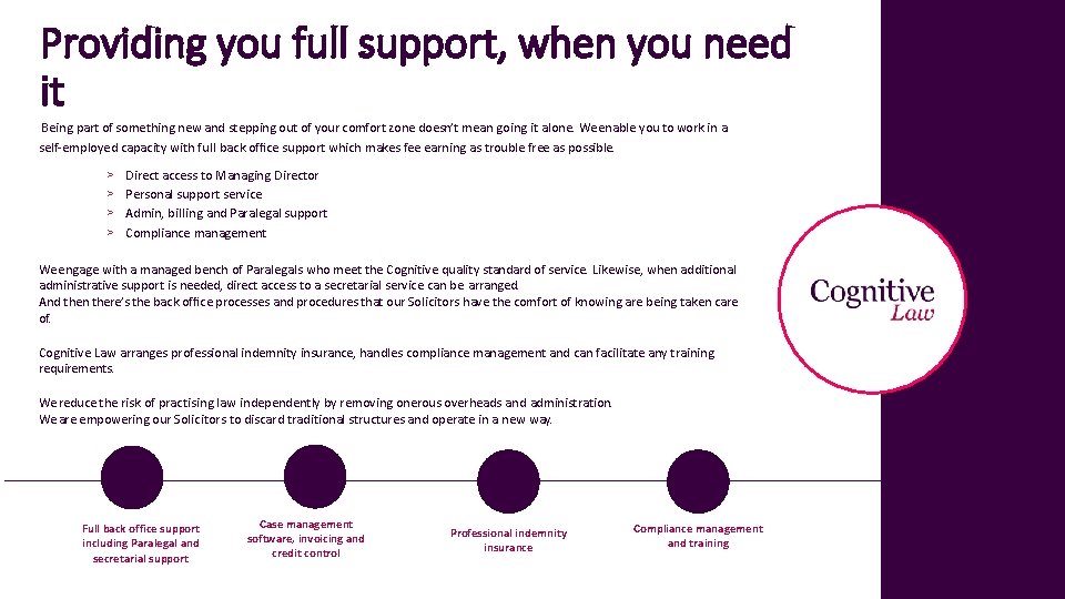 Join us and be Cognitive Modern thinking traditional