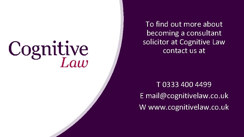 Join us and be Cognitive Modern thinking traditional