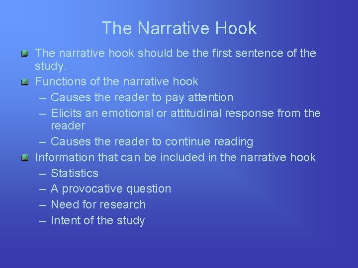 Identifying a Research Problem By the end of