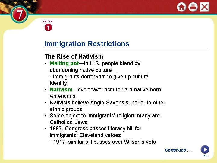 Immigrants and Urbanization Immigration from Europe Asia Mexico