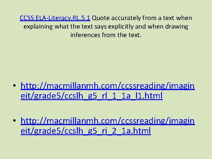 ELA 5 th Grade Benchmark Practice 2012 2013
