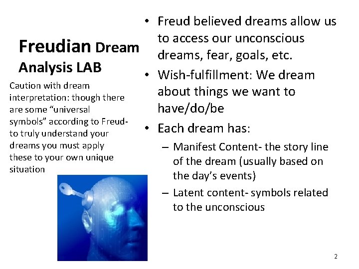 December 8 EQ What do our dreams tell