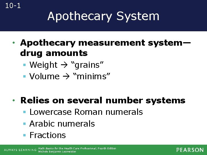 Math Basics for the Health Care Professional FOURTH