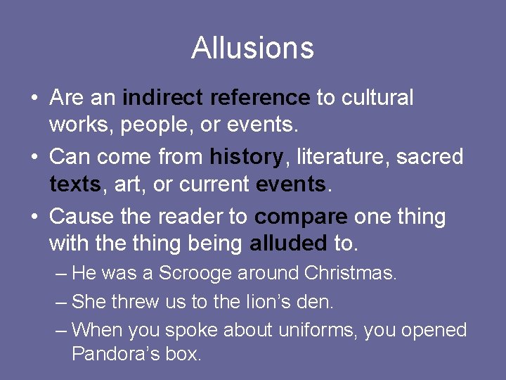 Figurative Language 1 B Part 1 Review of