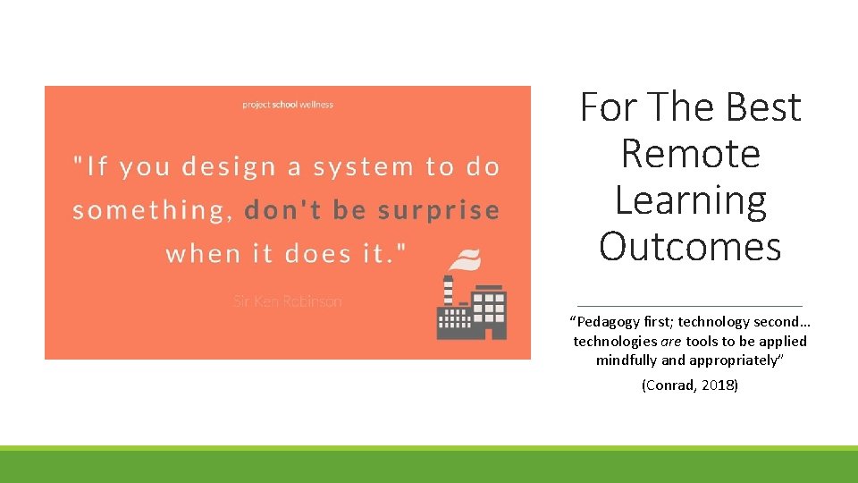 Best Practices for Teaching Remotely IF WE WANT