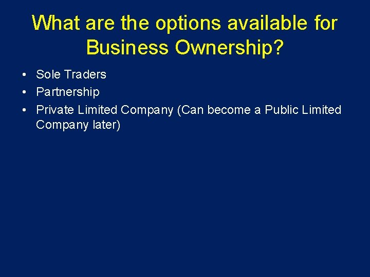 IB Business and Management 1 2 Types of