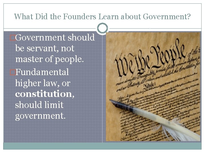 What Did the Founders Think About Constitutional Government
