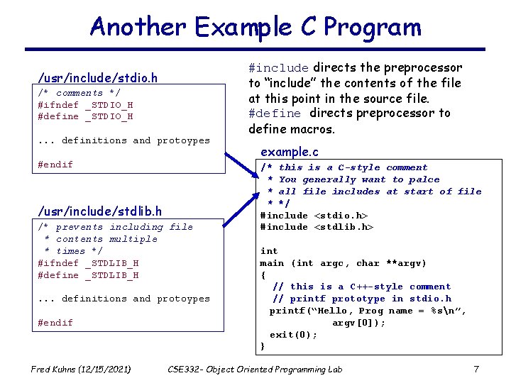 Brief Introduction to the C Programming Language Fred